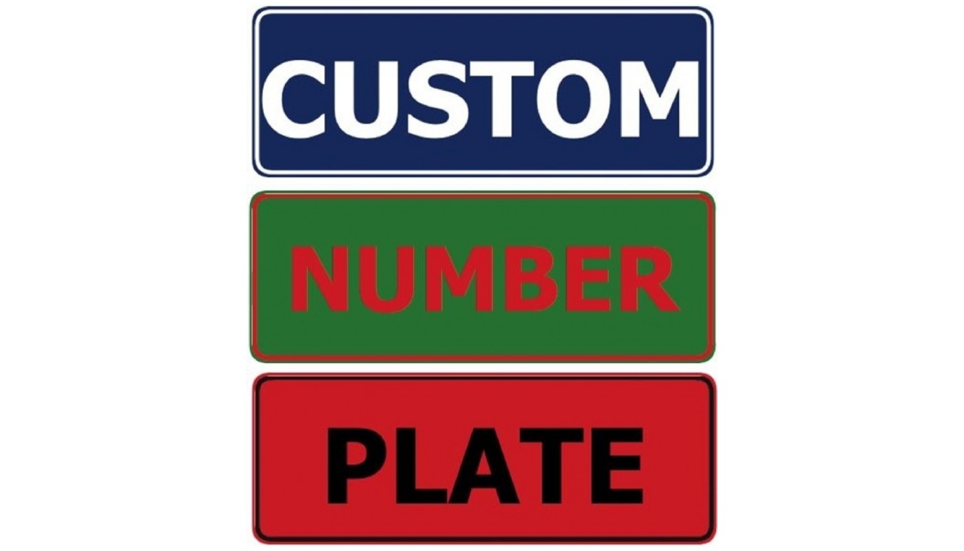 Standard Blank Or Custom Novelty Number Plate 13.4cm x 37.2cm